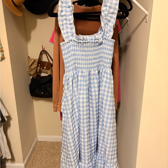 Amazon | Dresses | Amazon Blue And White Checkered Maxi Dress | Poshmark